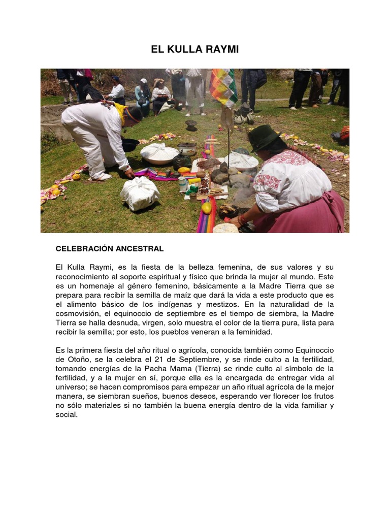 Kulla Raymi | PDF | Agricultura