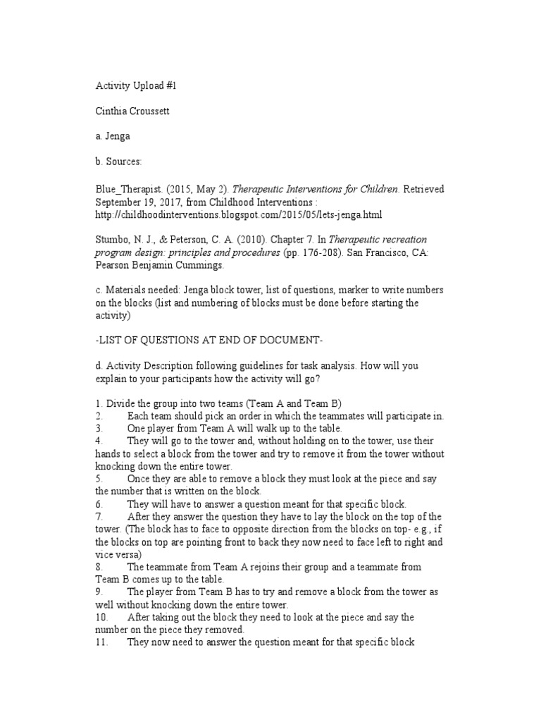 Jenga | PDF | Anger | Psychology