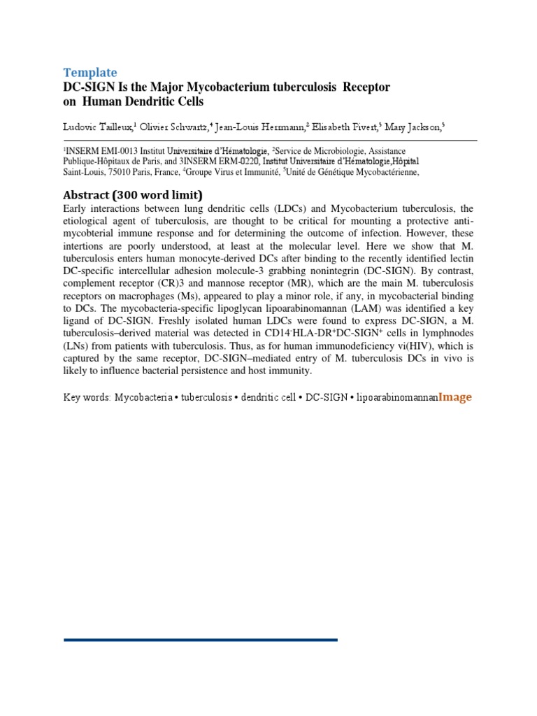 Microbiology Abstract Template | PDF | Mycobacterium | Tuberculosis