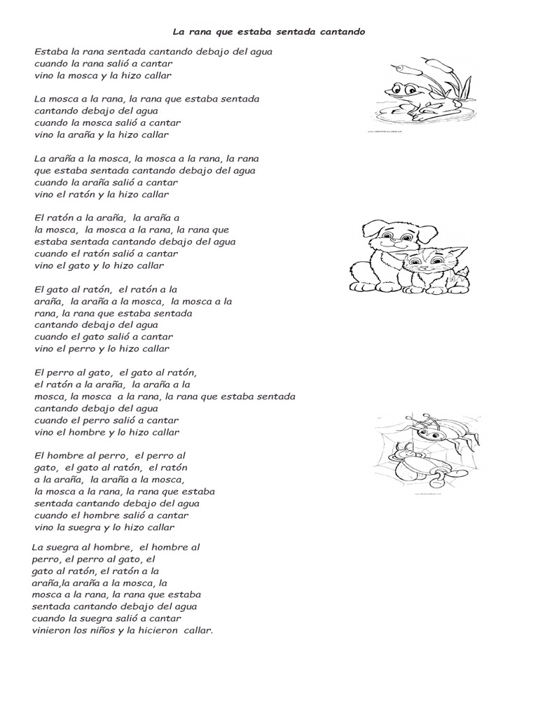 La Rana Que Estaba Sentada Cantando | PDF