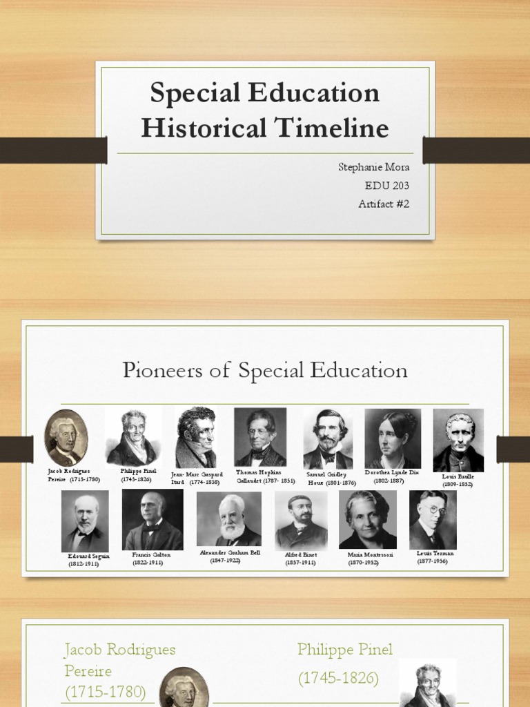 Special Education Historical Timeline | PDF | Intellectual Disability ...