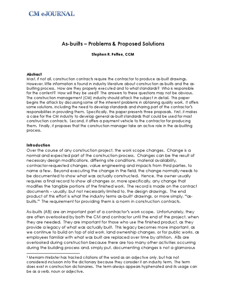 As Built PDF | PDF | Construction Management | General Contractor