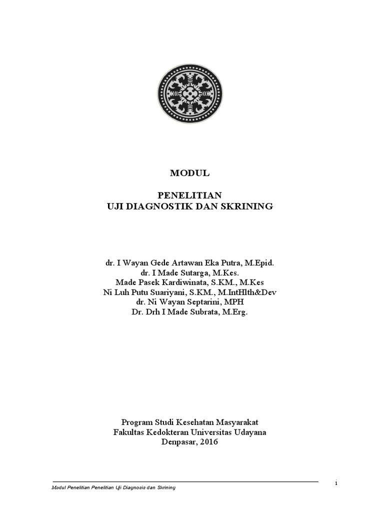 Artawan Uji Diagnostik | PDF