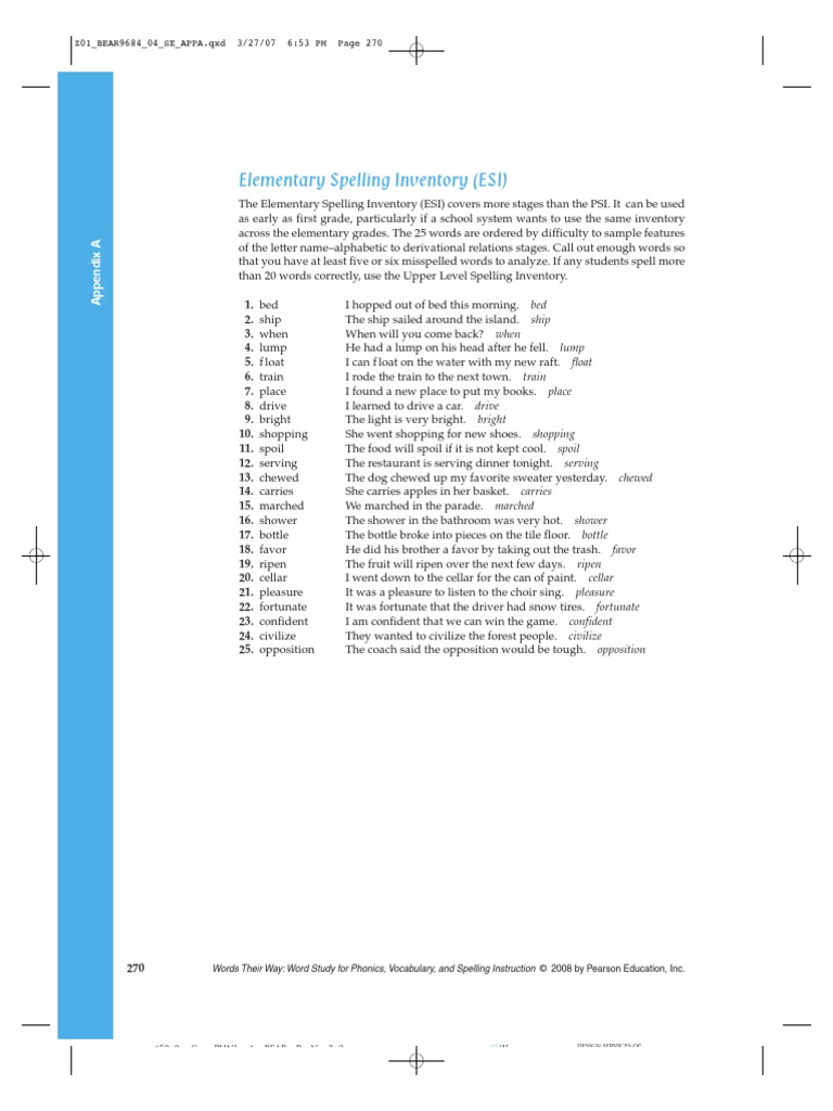 Spelling Elementary | PDF | Phonics | Vowel