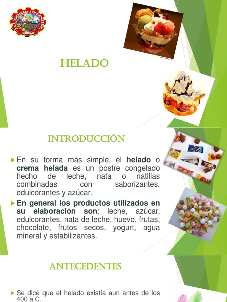 Diapositiva de Helados | PDF | Helado | Comida y bebida