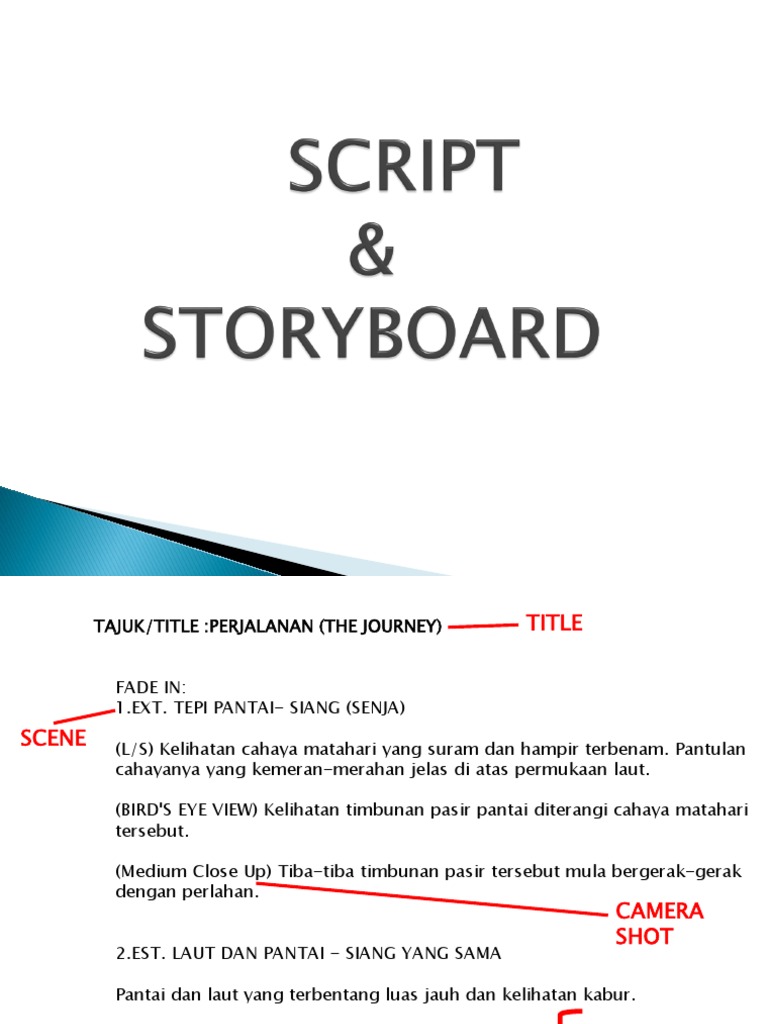 Script & Storyboard | PDF | Camera | Composition (Visual Arts)
