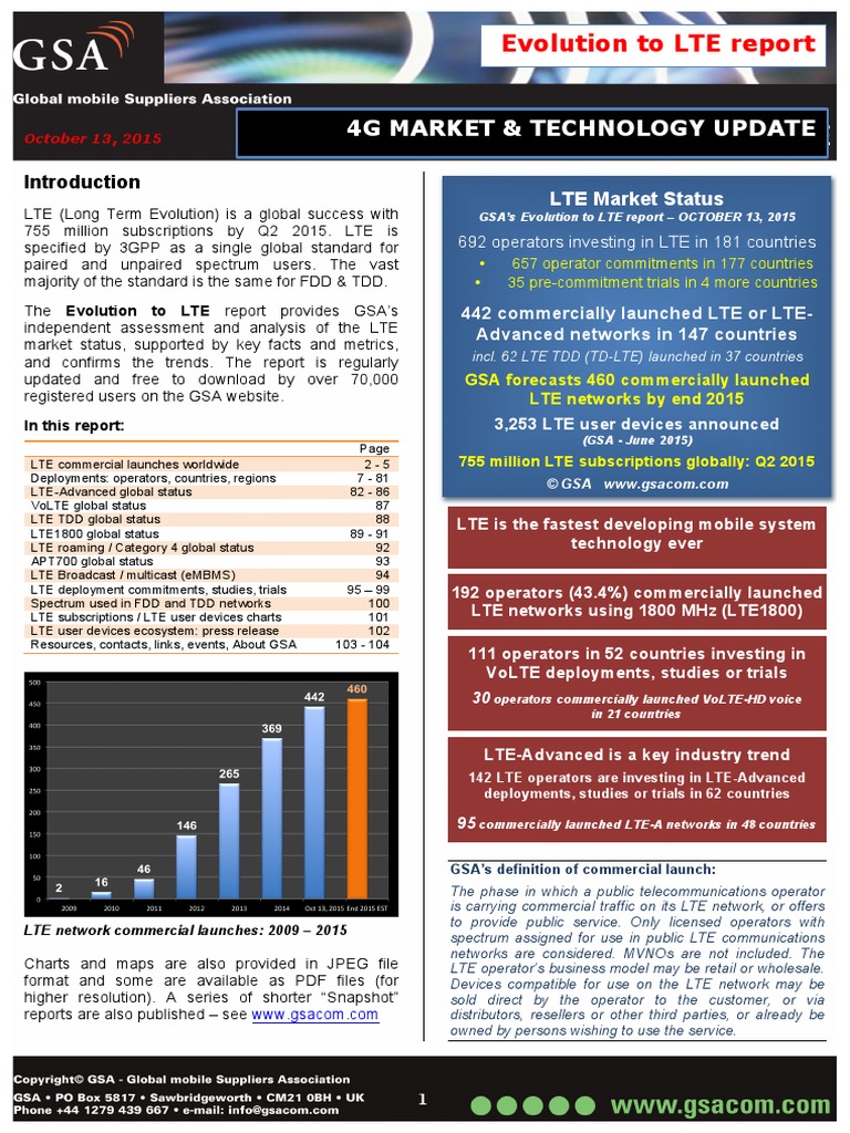 151013-Evolution To LTE Report | PDF | Lte (Telecommunication) | Lte ...