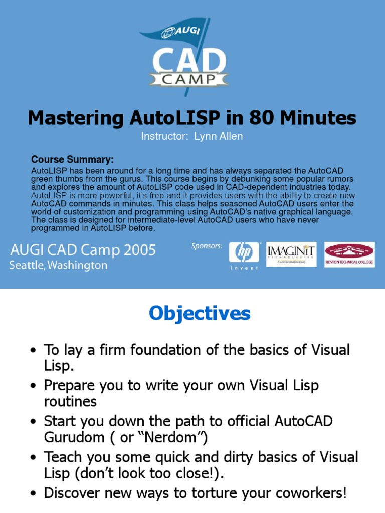 Acdmac 2013 Autolisp Developers Guide | PDF | Computer Programming | Computing