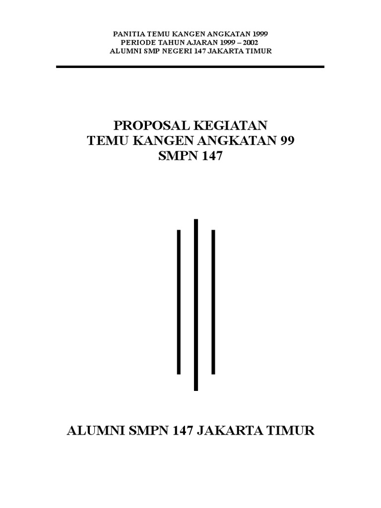 Proposal Reuni SMPN 147 | PDF