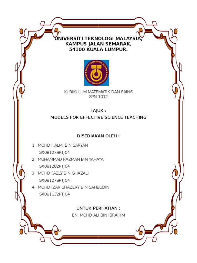 Models For Effective Science Teaching | PDF | Concept | Learning