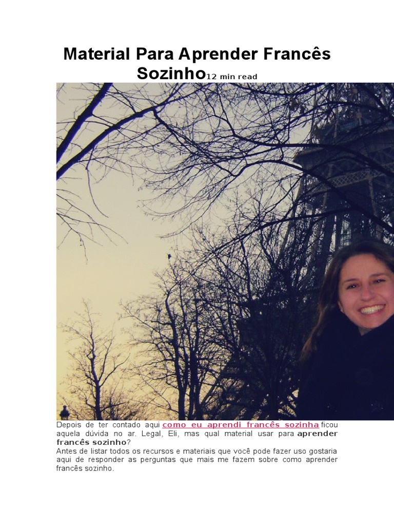 Material para Aprender Francês Sozinho12 Min Read | PDF | Francês ...