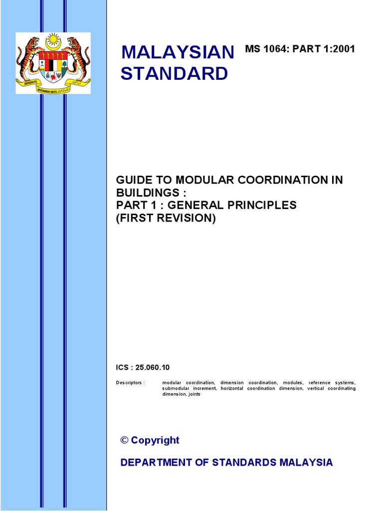 MS 1064 - Part 1 | Modularity | Standardization