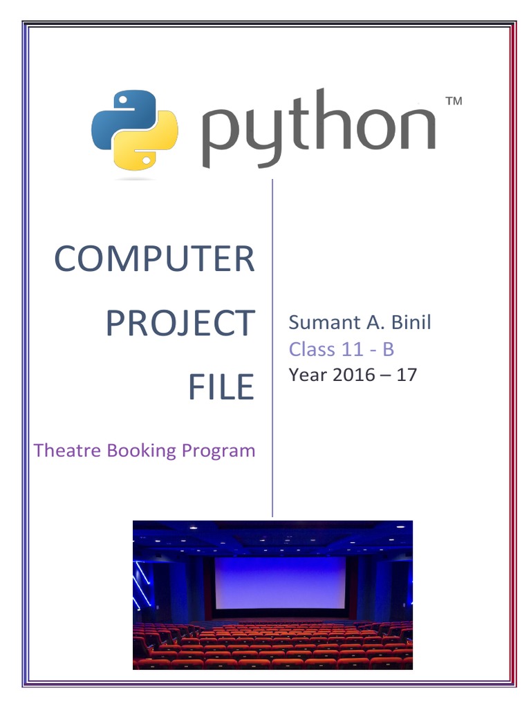 Computer Project Documentation | PDF | Python (Programming Language) | Computer Program
