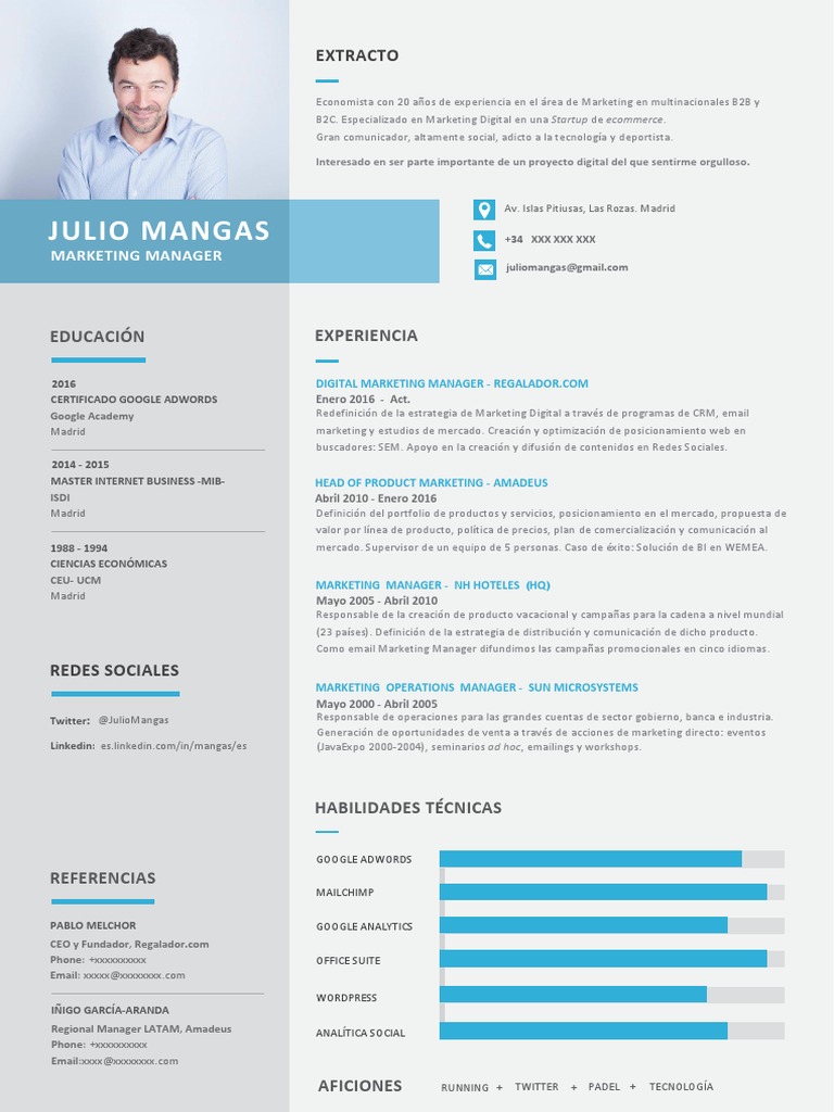 Nuevo Formato de CV Template Oct16 | PDF | Marketing | Business
