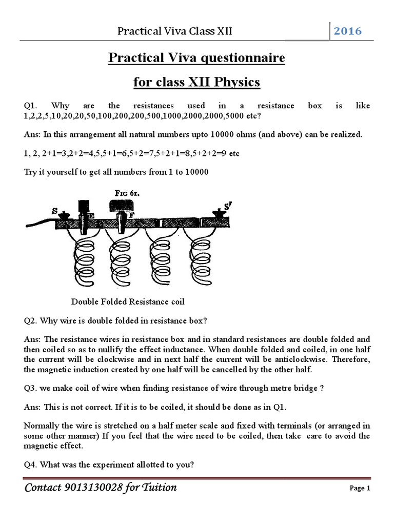 Class XII Physics Practical VIVA | PDF | Prism | Refractive Index