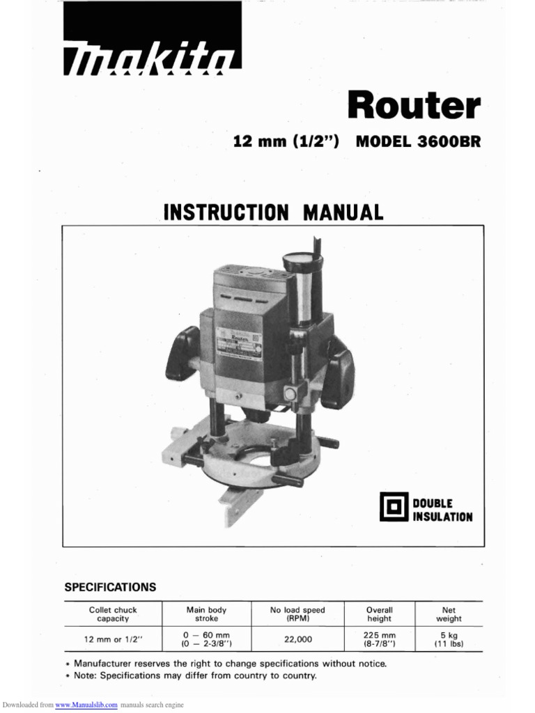 Makita 3600br | PDF | Switch | Screw