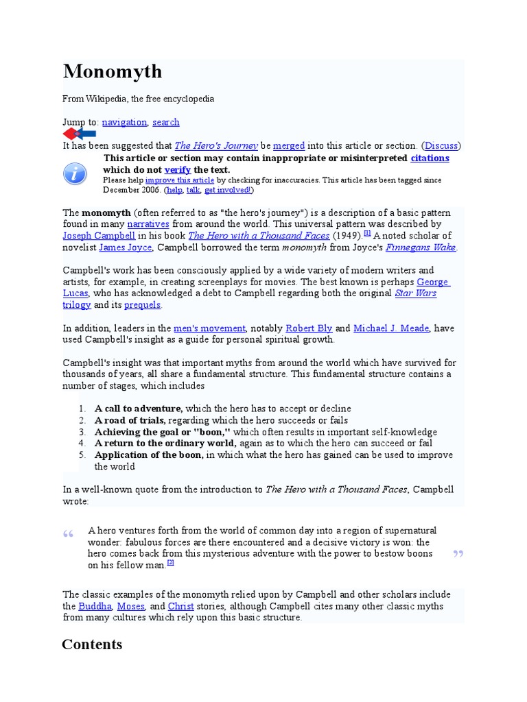 Monomyth | PDF | Religion And Belief
