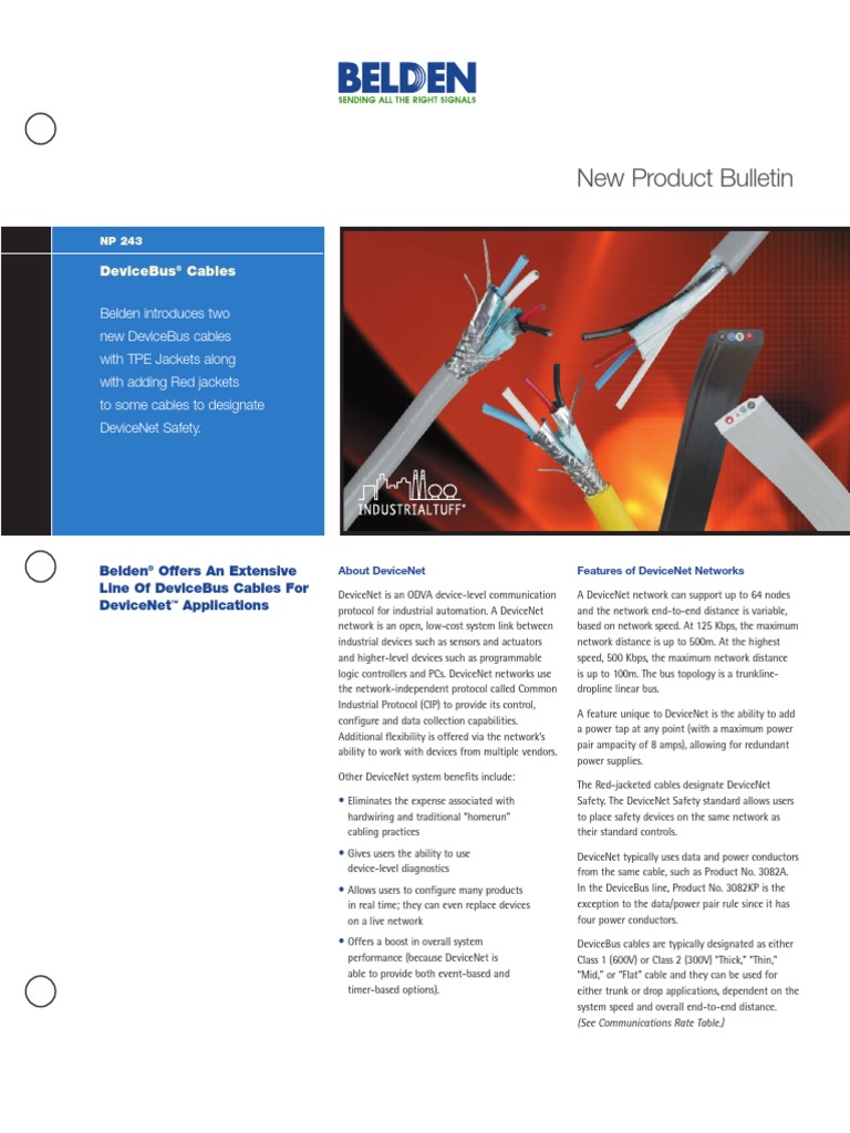 NP243 DeviceBus Cables | PDF | Wire | Computer Network