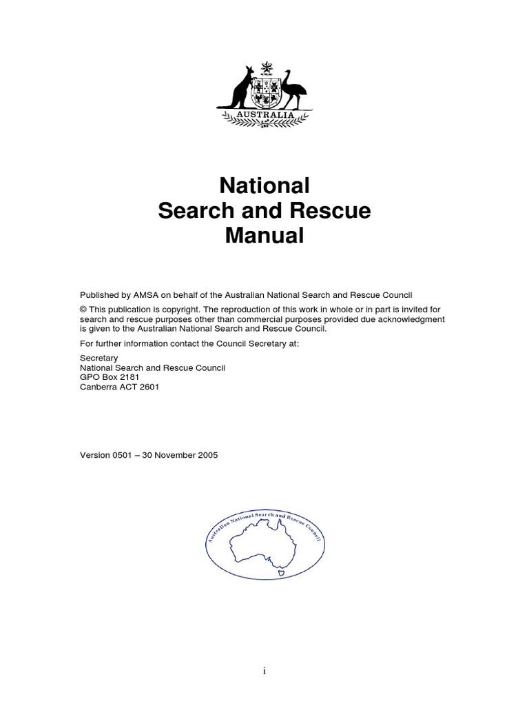 Australia National Search and Rescue Manual | PDF | Search And Rescue ...