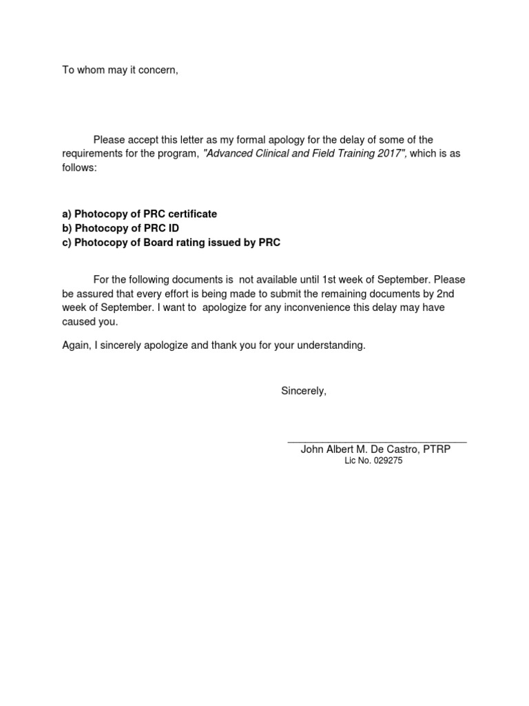 A) Photocopy of PRC Certificate B) Photocopy of PRC ID C) Photocopy of Board Rating Issued by ...