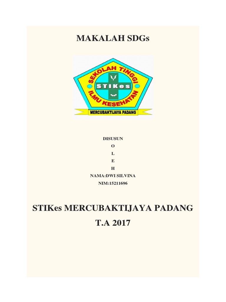 MAKALAH SDGs - Docx Dwi Silvina | PDF