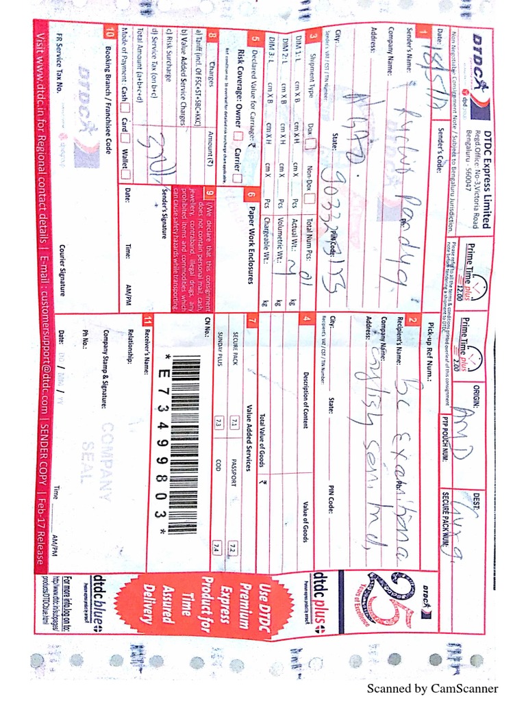 Docket Details DTDC | PDF