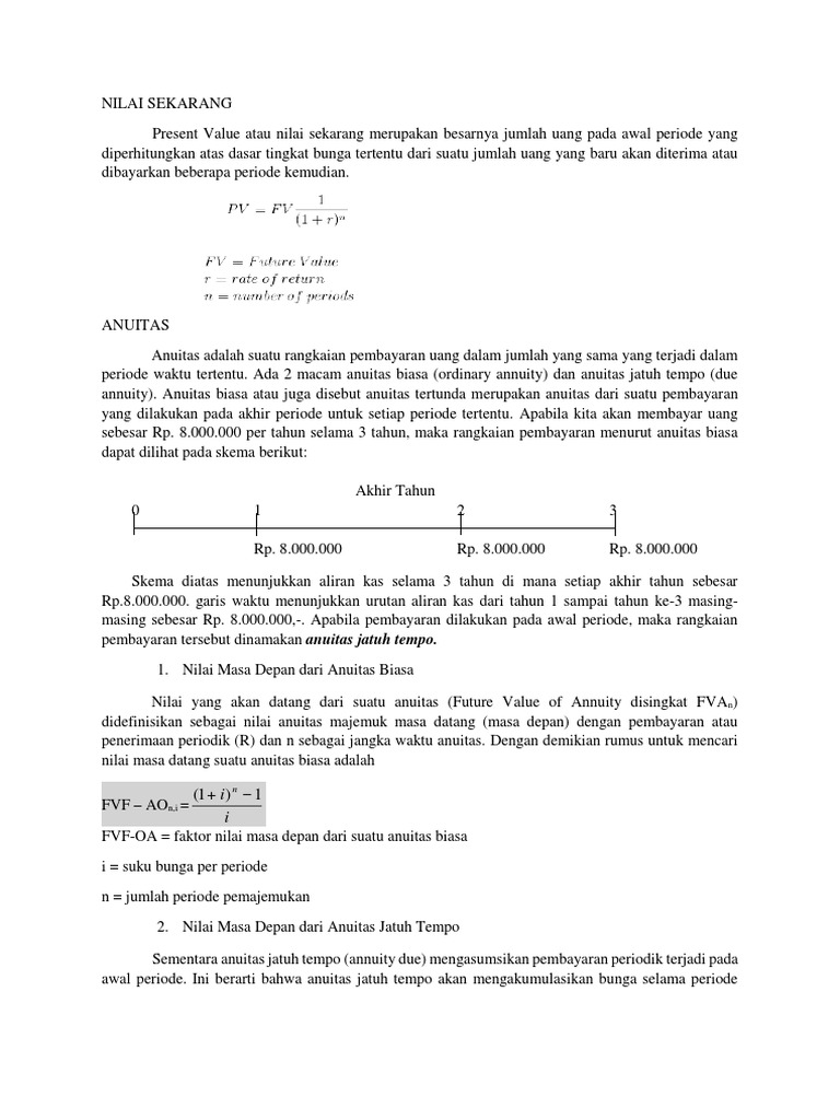 Nilai Masa Depan - MK Bab 2 | PDF