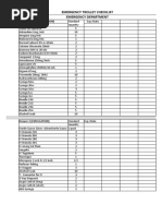 Emergency Trolley Daily Checklist | PDF | Equipment | Medical Treatments