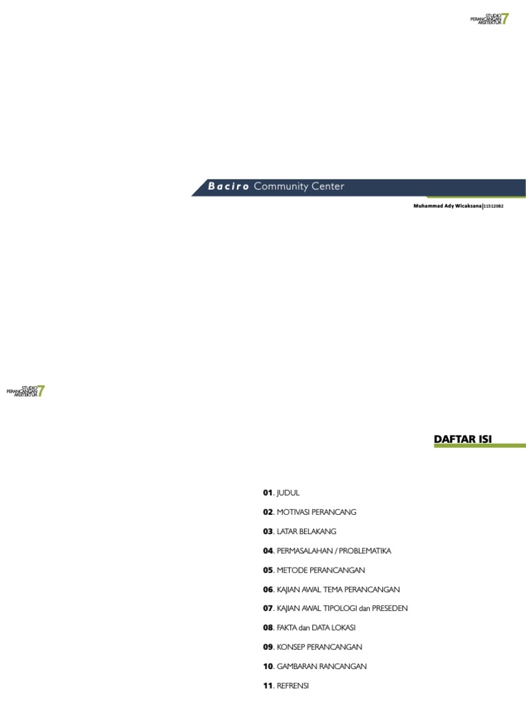 Community Center Design Brief | PDF