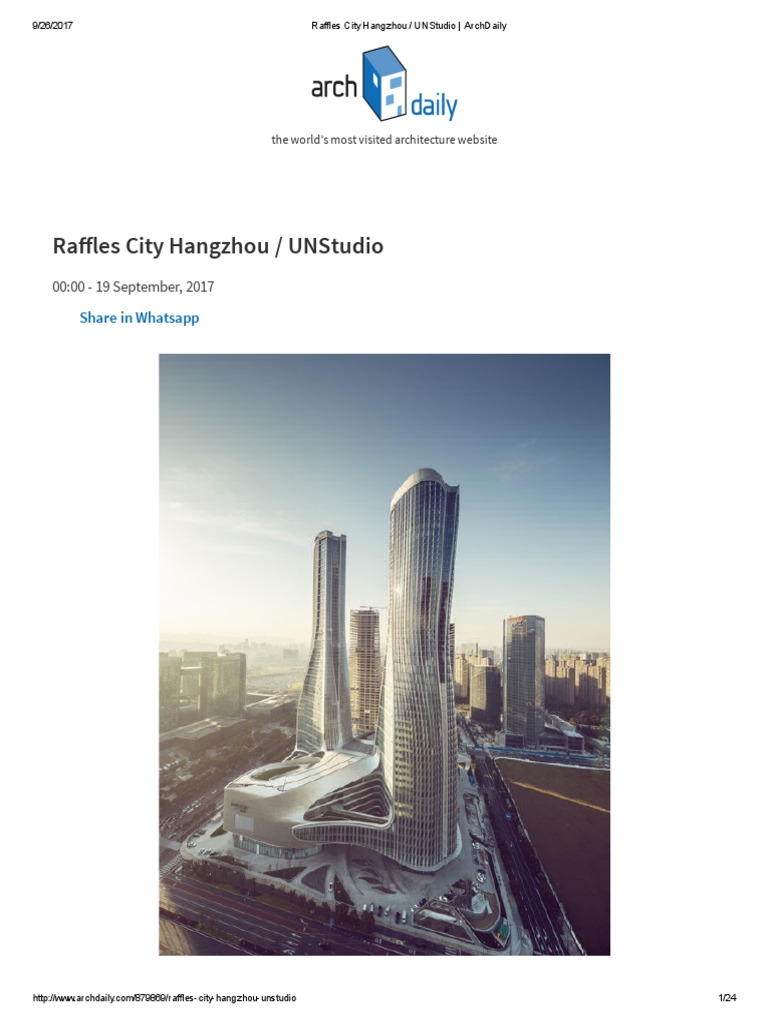 Raffles City Hangzhou - UNStudio - ArchDaily | PDF | Sustainability ...