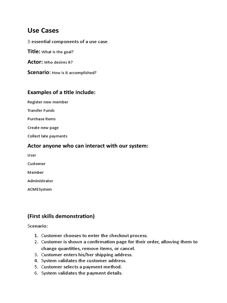 Use Cases Software Arch | PDF