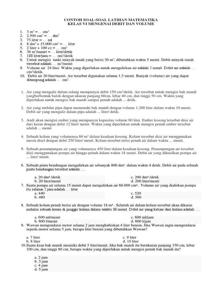 Contoh Soal Debit | PDF