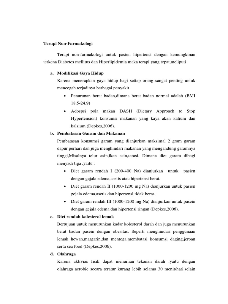 Terapi Non-Farmakologi Hipertensi | PDF | Kesehatan Holistik