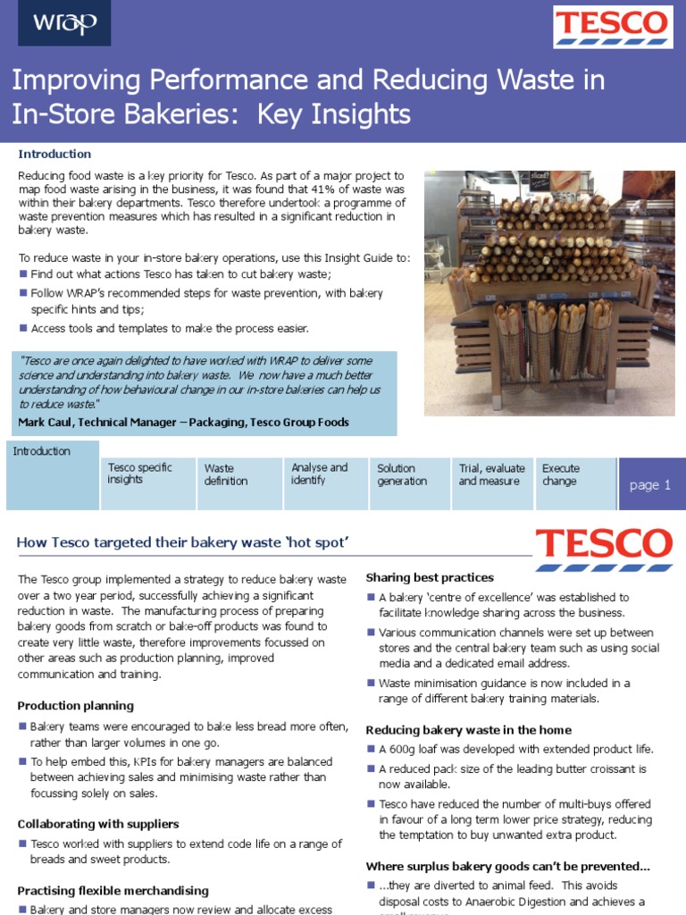 Tesco Bakery Case Study - 0 | PDF | Tesco | Waste
