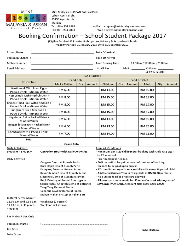 Booking Confirmation | PDF | Foods | Food And Drink