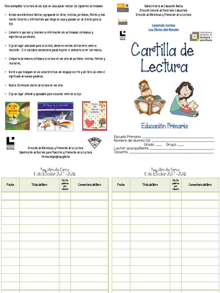 Cartilla de Lectura | PDF | Lectura (proceso) | Educación primaria