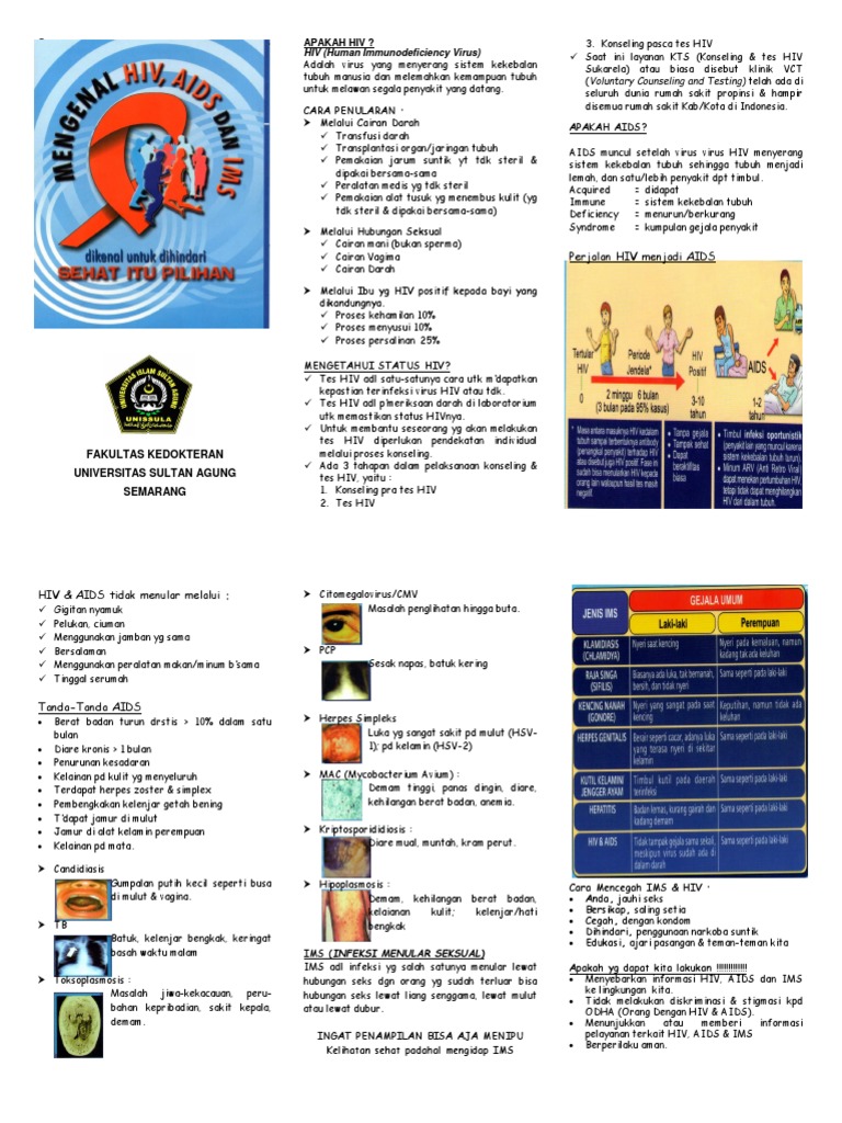 Leaflet Hiv Ims | PDF | Sains & Matematika