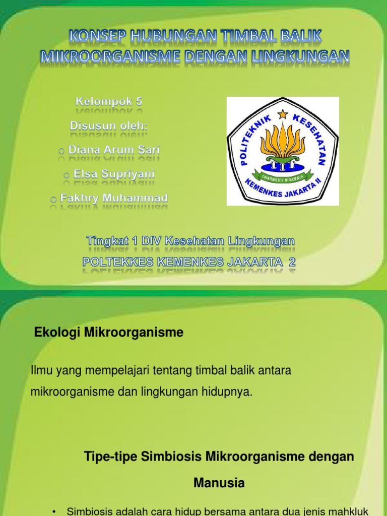 Konsep Hubungan Timbal Balik Mikroorganisme Dengan Lingkungan | PDF