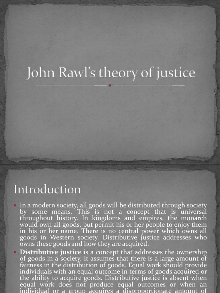 Lecture 9 John Rawl - S Theory of Justice | PDF | Justice | Crime ...