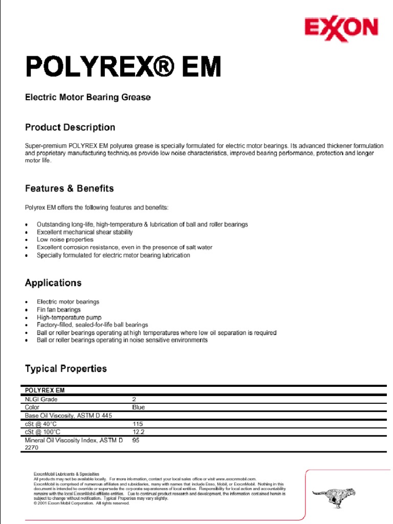 Exxon Polyrex EM | PDF