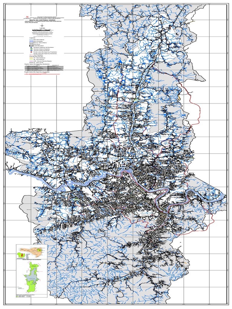 Mapa Do Sistema Viário: -Hierarquia / Classificação Das Vias Existentes ...