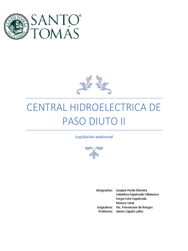Central Hidroelectrica de Paso Diuto II (Reparado) | PDF ...