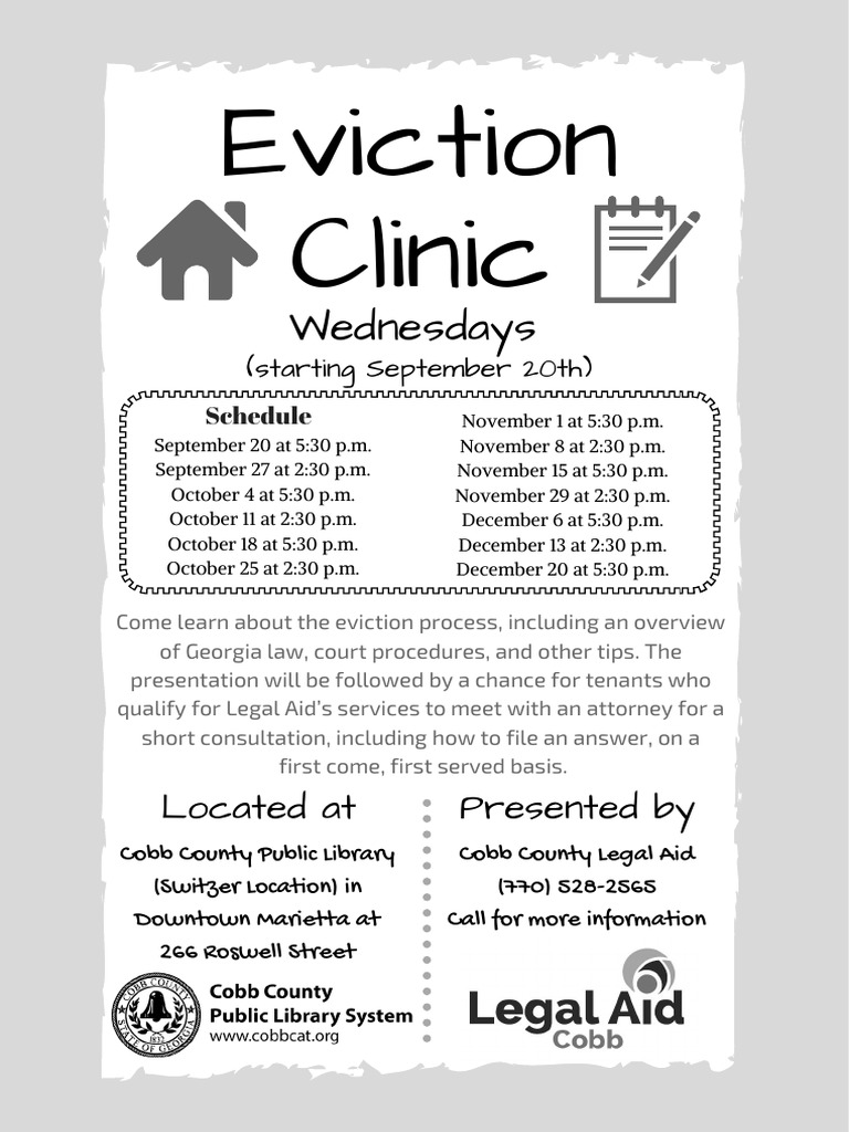 2017 Eviction Clinic Flyer | PDF
