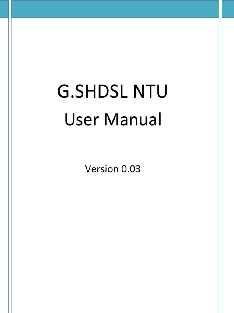 G.SHDSL Ntu: User Manual | Download Free PDF | Electrical Connector ...