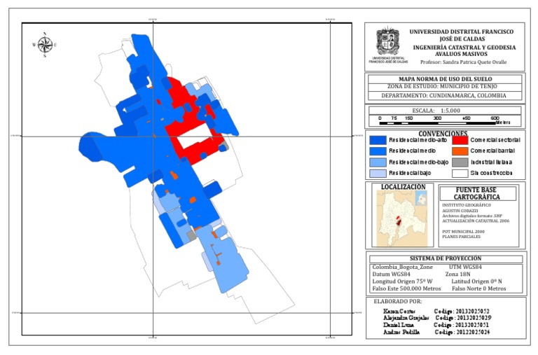 Mapa de Uso del Suelo en Tenjo | PDF