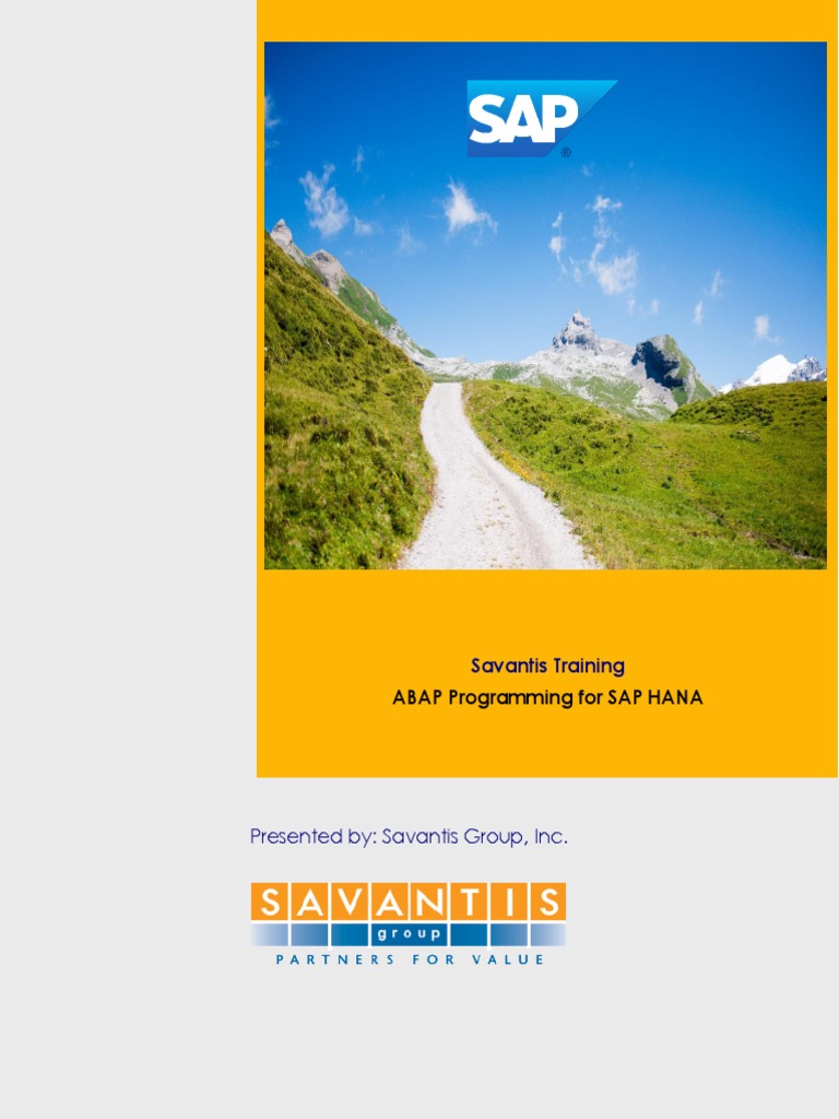 Abap Programming For Sap Hana Optimize Code And Develop Apps Pdf Sap Se Databases