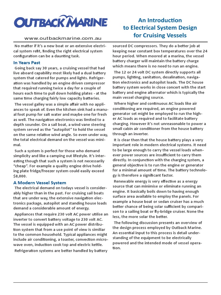 Electrical System Design | PDF | Battery Charger | Direct Current
