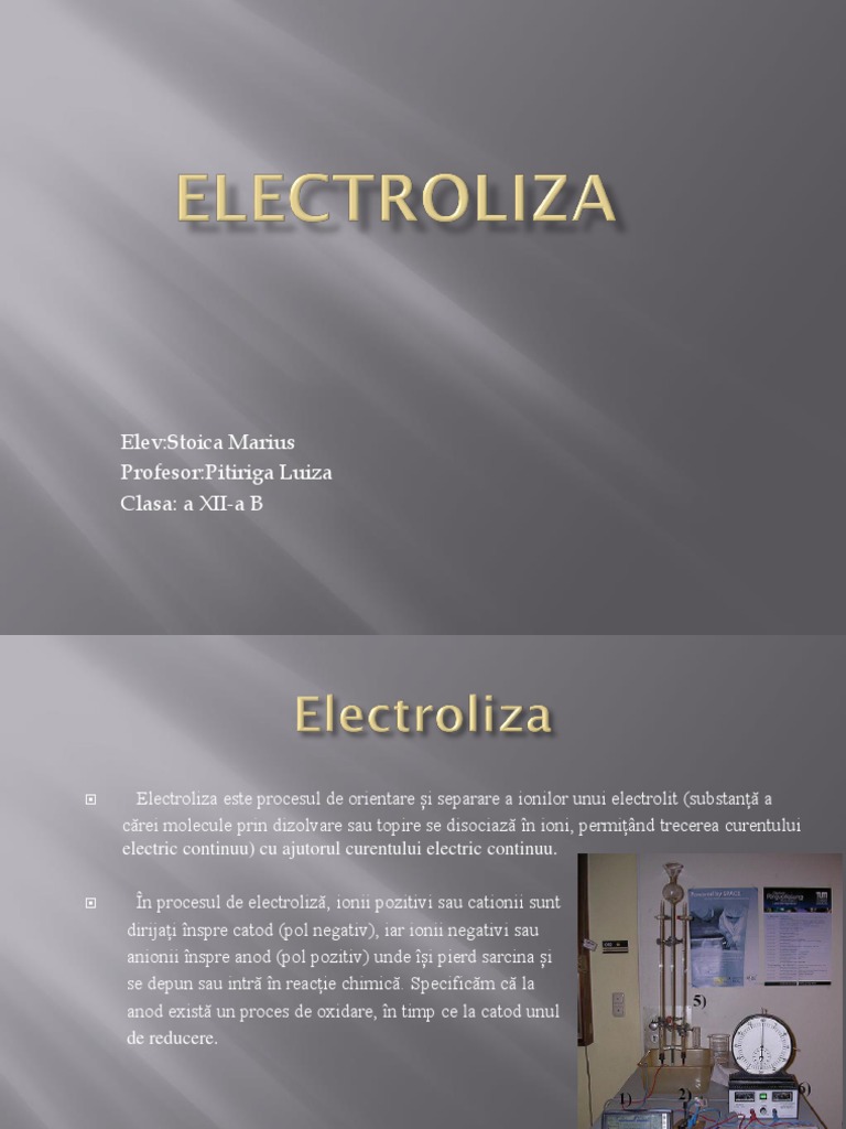 Electroliza | PDF