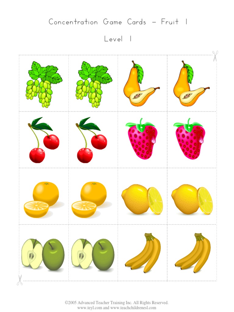 Fruit Memory Match 1 | PDF | Cognition