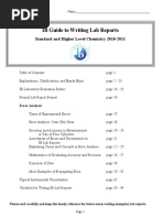 Chemistry IA Structure Guide 2025 | PDF | Experiment | Uncertainty